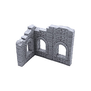EnderToys Battle Ruined Walls, Terrain Scenery for Tabletop 28mm Miniatures Wargame, 3D Printed and Paintable