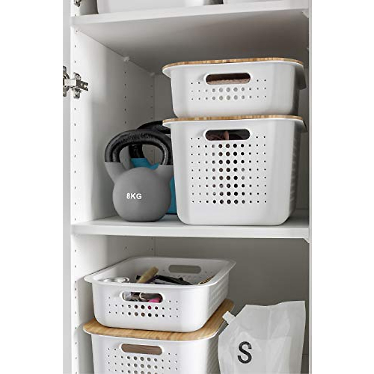 SmartStore Basket Bamboo Lid Colour, One Size