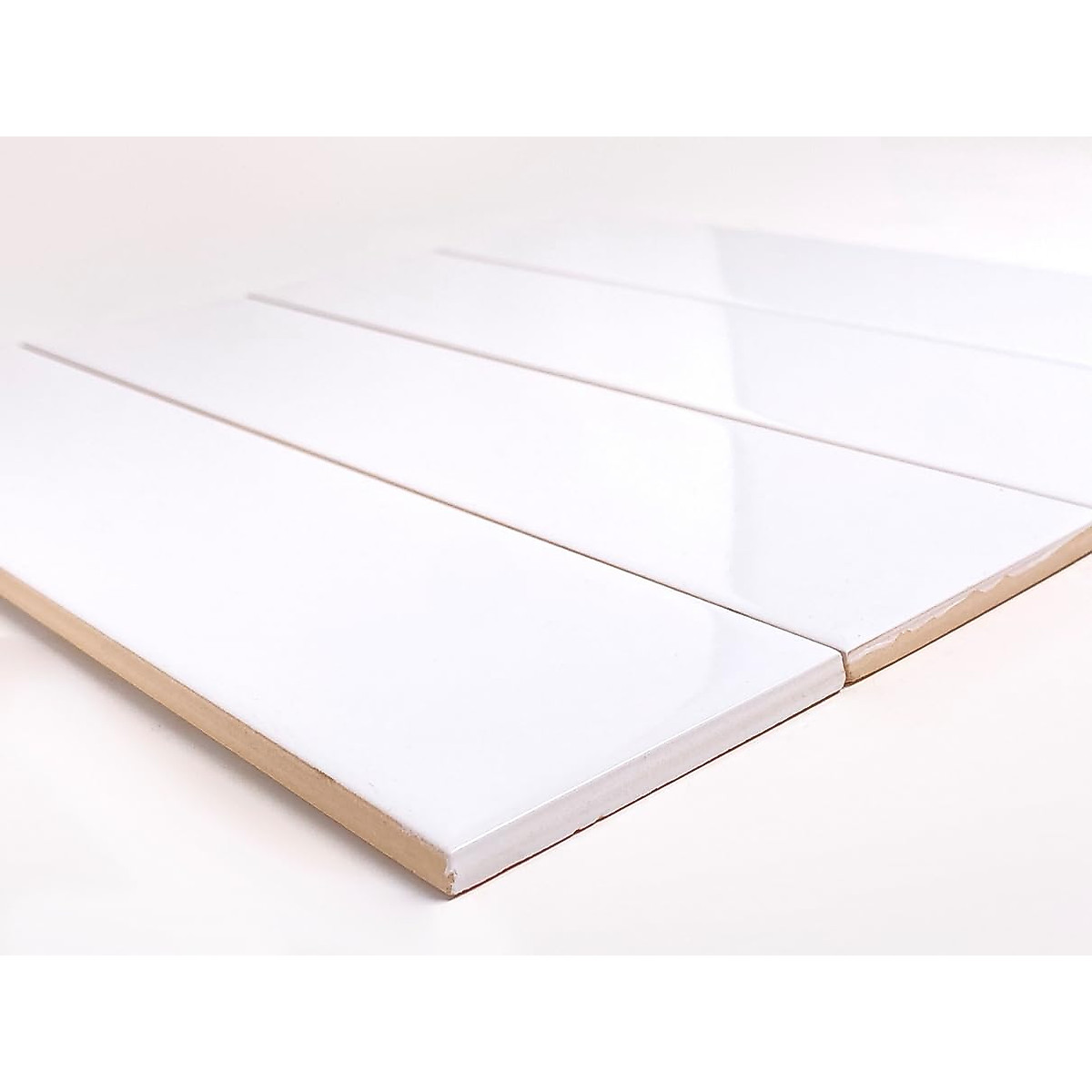 White Subway Tile Gloss Finish 2" X 8" ( 60 pieces- Box of 6.5 Sqft), Wall Tile, Backsplash Tile, Bathroom Tile, Designed in Italy