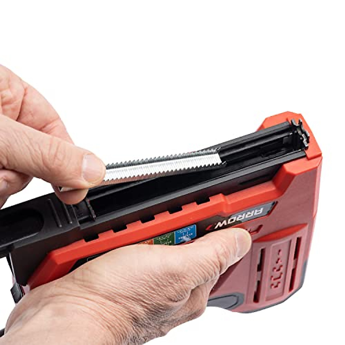 Arrow ET501F Corded 5-in-1 Professional Electric Staple and Nail Gun, Wire Stapler, and Brad Nailer for Upholstery, Framing, Insulation, Crafts, Fencing, and Cable, Black/Red