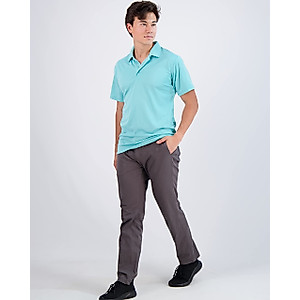 Real Essentials 3 Pack Mens Dry Dri Fit Polo Shirt Short Sleeve Golf Tennis Active Athletic Performance Work Sports Collared Business Casual Tee