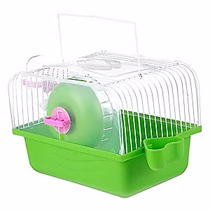 Hamsters Hamster Portable Cage Hamster Cage Toy Hamster Chinchilla Cage Pet House Hamster Bed Chinchilla House Pet Supplies Small Pet Panel Plastic Green Cage Pet Carrying Box