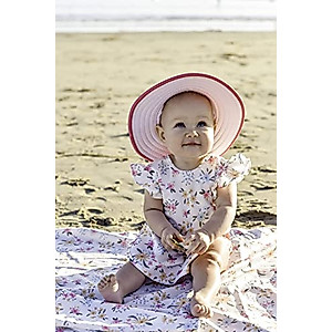 BapronBaby Flutter Pastel Floral Bapron - No Neck Tie Safer Bib for Baby & Toddler - Soft Waterproof Stain Resistant - Machine Washable - Sz Baby/Toddler 6m-3T