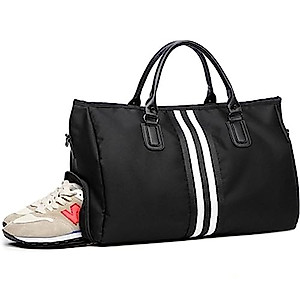 Sports Bag Men's And Women's Handheld Luggage Bag Large Capacity Travel Bag Lightweight Gym Bag (Color : Black, Size : 46x28x22cm)