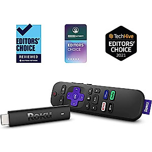 Roku Streaming Stick 4K 2021 Streaming Device with Roku Voice Remote and TV Controls 4K/HDR/Dolby Vision & Bundle Swanky Cables HDMI Cable and TV Cleaning Kit
