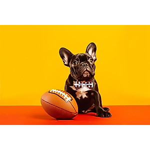 ABTOLS 2 Roll 10 Yards Football Ribbons 2.5", Blue Super Football Bowl Sport Wired Edge Burlap Ribbon Fall Brown Ribbon for Farmhouse Decor Gift Wrapping DIY Crafts Wreaths Bow