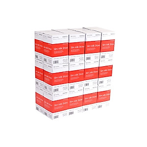 Daxwell Slim Plastic Milk Straws, Individually Wrapped, White, 5.75" x 3.7 mm, C10001366 (12,000; 24 Boxes of 500)