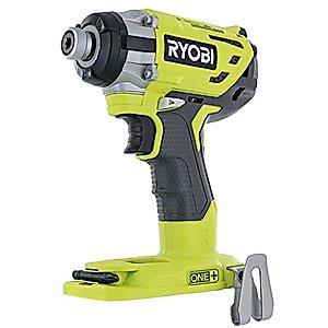 Ryobi P238 18V One+ Brushless 1/4 2,000 Inch Pound, 3,100 RPM Cordless Impact Driver w/ Gripzone Overmold, Belt Clip, and Tri-Beam LED (Power Tool Only, Battery Not Included)