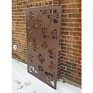 OakLeaf1US - Privacy Screen Metal Garden Fence Decor Art