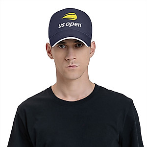 Us Open Tennis 2023 Sandwich Cap Unisex Classic Baseball Capunisex Adjustable Casquette Dad Hat Navy Blue