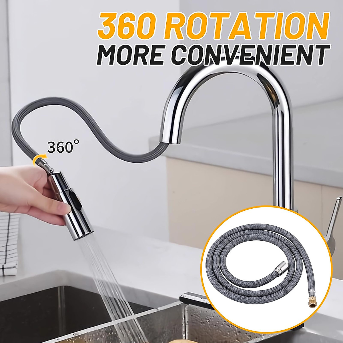 Pull down Spray Hose for American Standard M922367-007220A Faucet-Supply-Lines kitchen sink faucet hose Replacement Parts