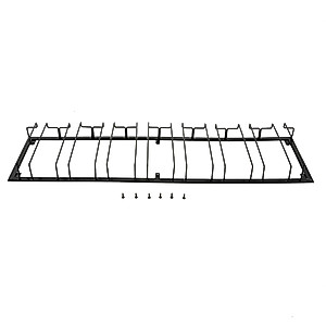 TFCFL Hanging Wine Glass Rack Under Cabinet Wine Glass Holder Under Shelf Stemware Rack, 8 Row Extreme Large Metal Wine Glass Hangers Under Shelf for Bar Counter, Kitchen, Screws Included (Balck)