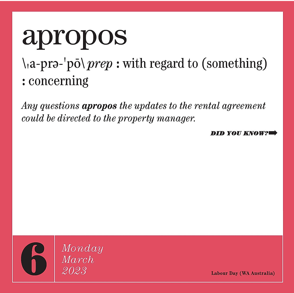 365 New Words-A-Year Page-A-Day Calendar 2023: From the Editors of Merriam-Webster