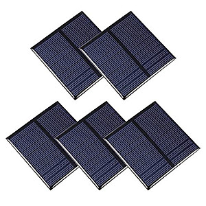 uxcell 5Pcs 0.7W 5V Small Solar Panel Module DIY Polysilicon for Toys Charger