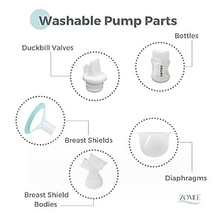 Zomee Breast Shield Kit Replacement Set (Double Pumping Set) Size 24mm