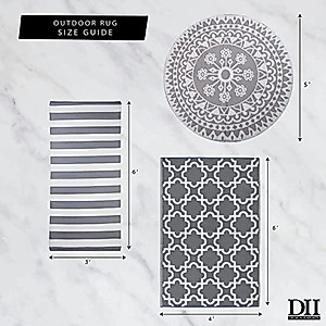 DII Reversible Indoor/Outdoor Diamond Woven Rug, 4x6', Rust