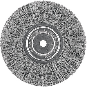 DEWALT Wire Wheel, 8-Inch, Crimped, 5/8-Inch Arbor, Wide Face, .014-Inch (DW4907)