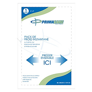 PrimaCare PCP-69 Disposable First-Aid Instant Cold Pack for Pain Relief, Inflammation or Sprain, 24 6" x 9"