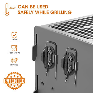 Aieve Meat Probe Organizer, 2 Pack Magnetic Thermometer Probe Spool Warp for for Pit Boss/Traeger/ThermoPro Digital Thermometer Probe