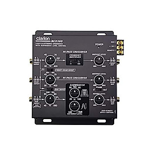 Clarion Mobile Electronics MCD360 2/3-Way 6-Channel Electronic Crossover w/ 5-Volt RCA Outputs + Subwoofer Equalizer