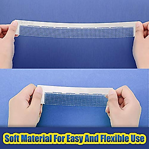 3 Pieces Diamond Painting Ruler Stainless Steel Diamond Mesh Ruler 5D Diamond Ruler Tool with 216, 400 and 800 Blank Grids, 2 Pieces Diamond Painting Fix Tool for DIY Diamond Painting Kits