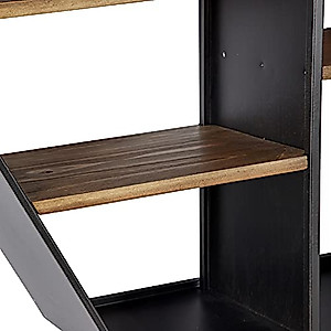 Deco 79 Wood 5 Shelves Wall Shelf, 30" x 7" x 26", Black