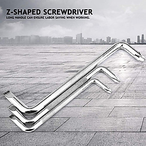 Offset Screwdriver Set, Angle Screwdriver, Hand Tools for Electricians, 3Pcs Right Angle Double Head Z shaped Offset Screwdriver Set