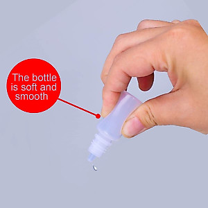 Snadulor 5ml Dropper Bottles 60 PCS Plastic Squeezable Eye Liquid Dropper Container(Random Color)