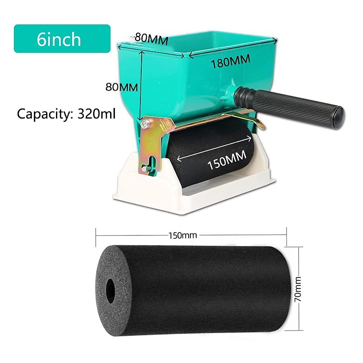 Singring Portable Glue Applicator Roller Woodworking Glue Spreader Adjustable Glue applicator for Work Wooden DIY Coating (6 inch)