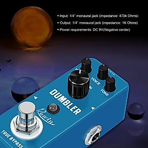 Rowin Analog Dumbler Overdrive Pedal for Guitar and Bass True Bypass