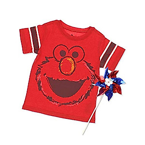 Sesame Street Elmo Boys’ T-Shirt for Infant and Toddler – Red