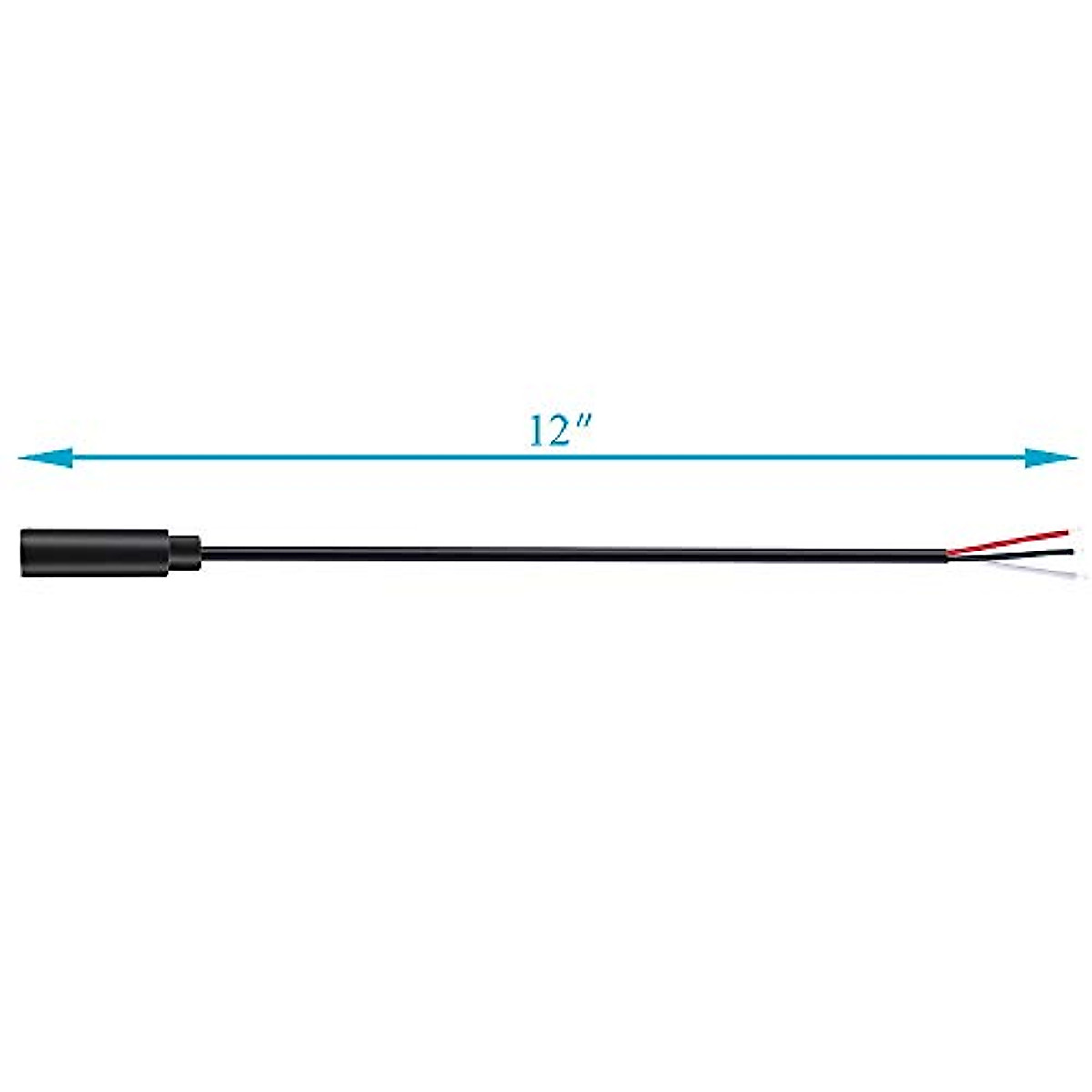 Fancasee 10 Pack Replacement 3.5mm Female Jack to Bare Wire Open End TRS 3 Pole Stereo 1/8" 3.5mm Jack Plug Connector Audio Cable for Headphone Headset Earphone Cable Repair