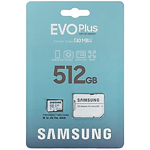 Samsung 512GB EVO+ Micro SD Memory Card for Samsung Phone Works with Galaxy Note 20 Ultra 5G, A42 5G, A21 Phone (MB-MC512KA) Bundle with (1) Everything But Stromboli MicroSDXC & SD Card Reader
