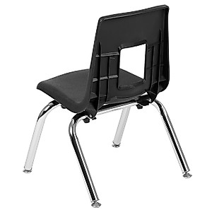 BizChair Black Student Stack School Chair - 12-inch