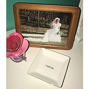 Simply Charmed I Still Do Gift for Wife or Husband – Ceramic Jewelry Dish or Ring Holder – Elegant Trinket Tray