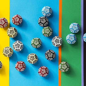 D12 Hit Location Blue & White Die