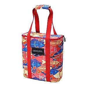 OEELINN -Soft Insulated Cooler Tote, Lunch Bag, Portable Collapsible, Waterproof, Lightweight, with Reinforced Handle for Picnic, Camping, Grocery Shopping, Travel