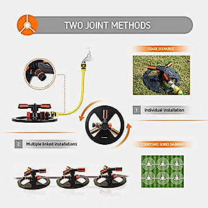 VIVOSUN Garden Sprinkler for Yard with 360 Degree Rotation, Lawn Auto Irrigation System Garden Water Sprinklers with Hose Quick Connect Adapter for Lawn, Plants, Garden Hose Sprinklers Heavy Duty