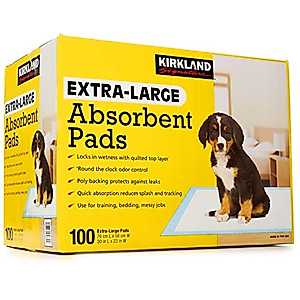 Kirkland Signature Extra-Large Leak-Proof/Absorbent Pet Dog Pee Pads - 100 Count