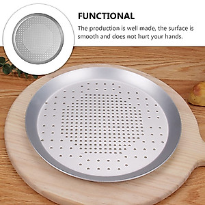 DOITOOL Pizza Baking Tray Pie Pan Pizza Pan Pizza Dish for Oven Aluminum Alloy Round Oven Pizza Tray Pizza Pan Baking Tray Bakeware for Home Restaurant Kitchen 6inch Griddle Pan