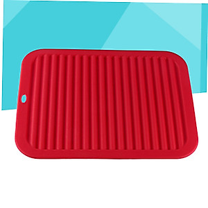OKUMEYR Drain Tray Drying Mat Insulation Pad Silicone Mat Mat Large