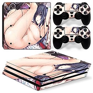 FYPRO Nude Girls Vinyl Decal Protective Skin Cover Sticker for Sony PlayStation4 Pro PS4 Console and 2 Dualshock Controllers (Fit PS4 Pro)