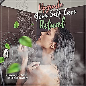 Bundle of 6 Floral Scented Shower Steamers with Holder - Aromatherapy Bombs - Valentines Gift Set - Selfcare for Women, Mom, Girlfriend, Best Friend Who Has Everything