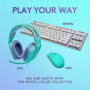 Logitech G305 LIGHTSPEED Wireless Gaming Mouse, Hero 12K Sensor, 12,000 DPI, Lightweight, 6 Programmable Buttons, 250h Battery Life, On-Board Memory, PC/Mac - Mint