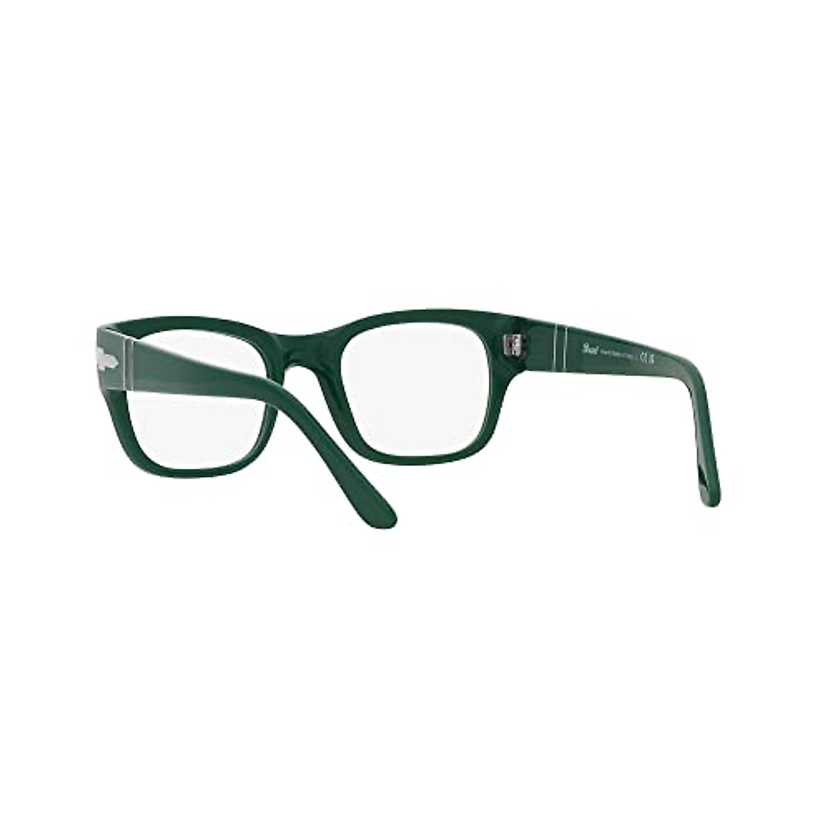 Persol PO3297V Rectangular Prescription Eyewear Frames, Green/Demo Lens, 52 mm