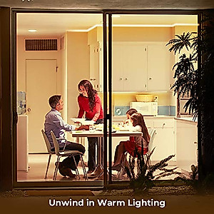 Govee Warm White LED Strip Lights, Bright 300 LEDs, 3000K Dimmable Light Strip 16.4ft with Control Box, LED Lights for Bedroom, Kitchen Cabinets, Living Room, ETL Listed Adapter Included