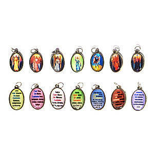 Seven Archangels (Miguel Jofiel Samuel Gabriel Raphael Uriel Zadkiell) Medals Angels (7 pack) Angels Weekly Protection Religious Gift