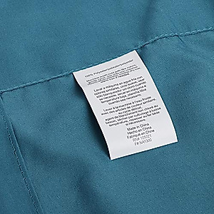 Pairs to Go Cadenza Modern Decorative Rod Pocket Window Curtains for Living Room (2 Panels), 40 x 63 in, Teal