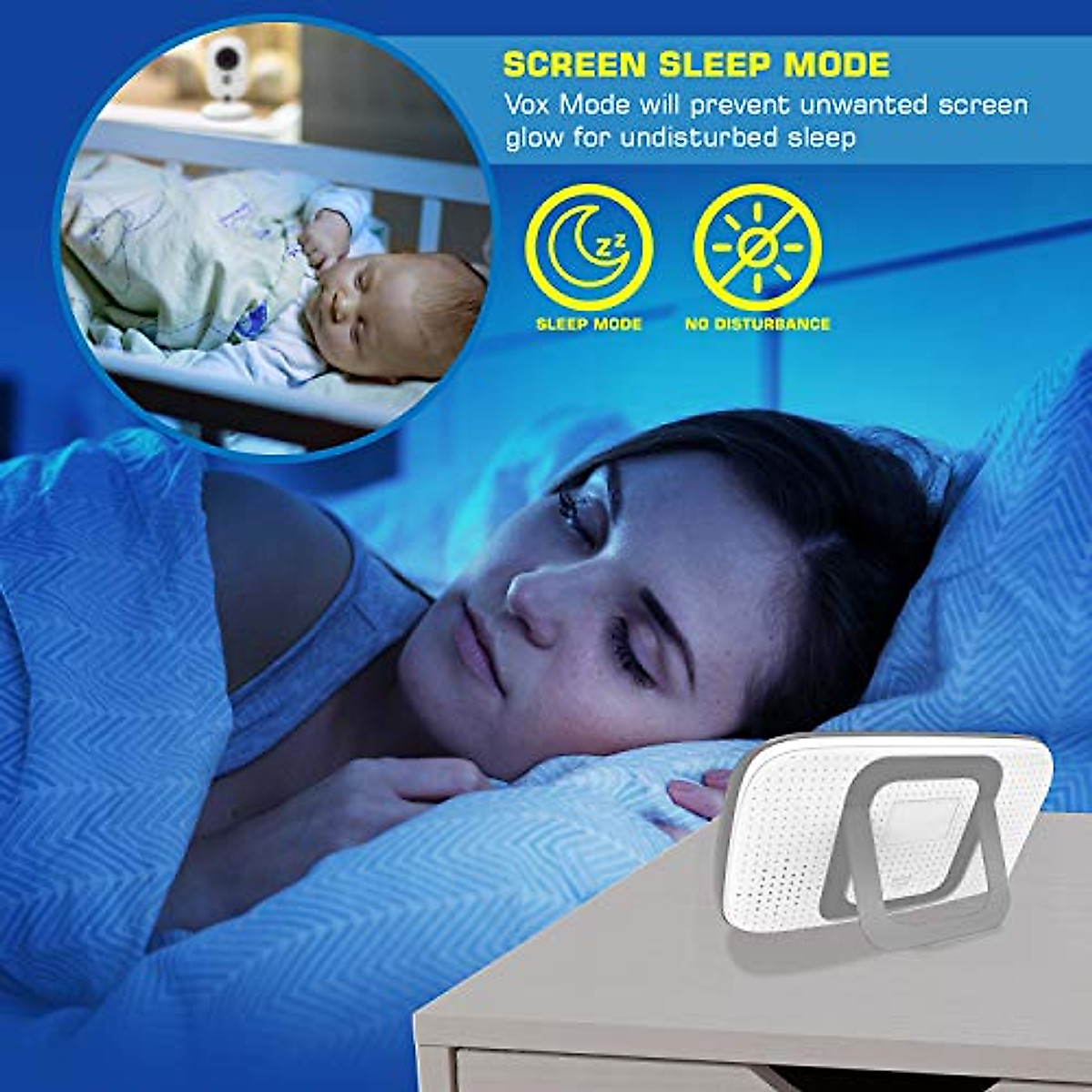SereneLife Wireless Video Baby Monitor - Dual System w/Temperature Thermometer Sleep Camera, 3.2” Digital Color Screen Wireless Rechargeable Battery, Audio Speaker and Portable Mobile Clip - SLBCAM20