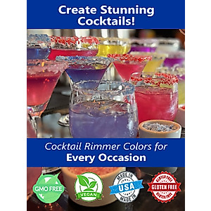 Snowy River Clear Cocktail Sugar - Kosher Certified Naturally Clear Cocktail Rimmer (4oz, Medium Crystal)